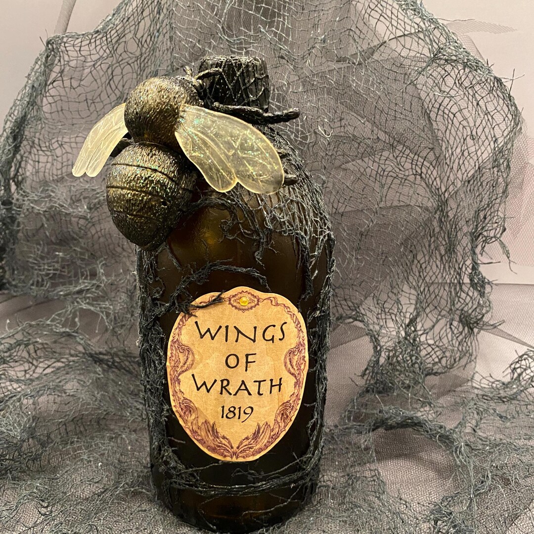 Wings of Wrath Halloween Apothecary Bottle Creepy Potion Cottage Core ...