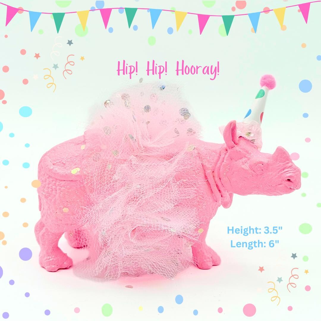 Hip Hip Hooray Hippopotamus Cake Topper Kids Birthday Baby Shower ...
