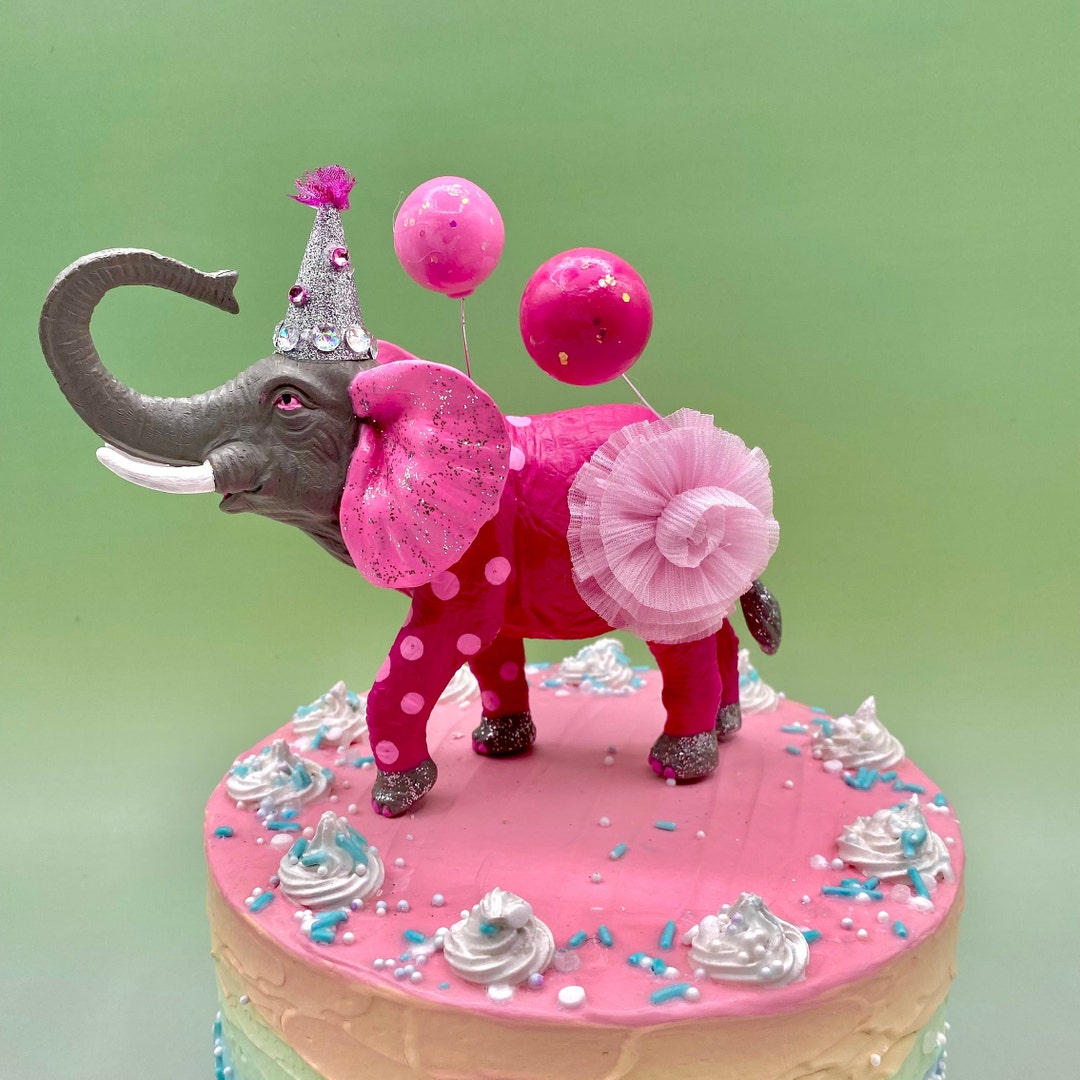 Elephant Cake Topper Smash Cake Topper 1st Birthday Cake Topper Party ...