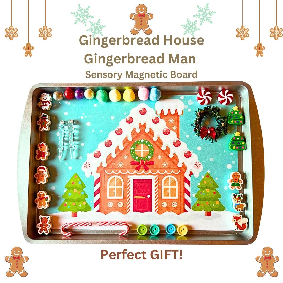 Magnetic Gingerbread House or Gingerbread Man Sensory Kit - Etsy