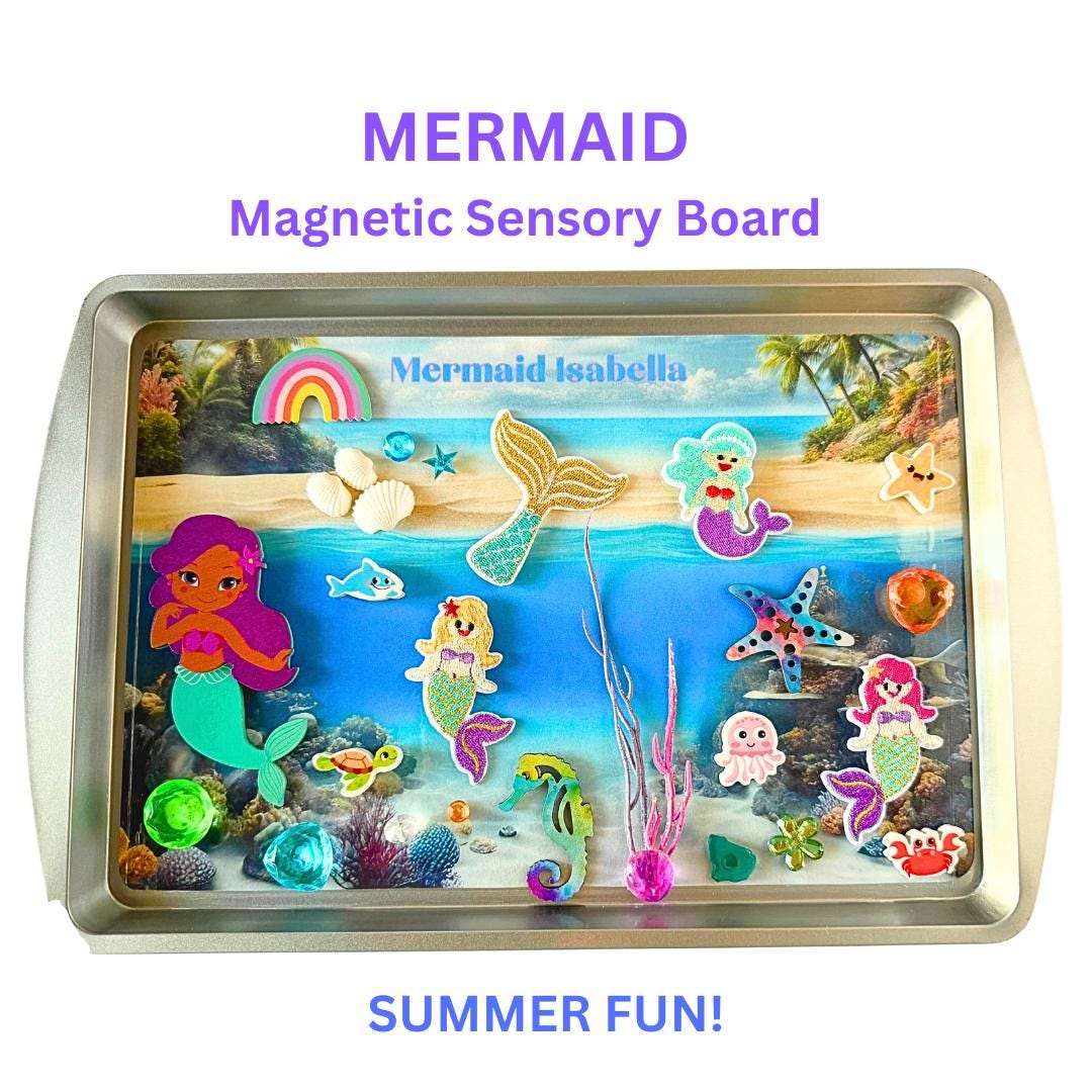 Mermaid Busy Board Birthday Gift Mermaid Under the Sea Magnetic Sensory ...