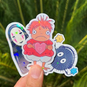 Studio Ghibli Sticker Pack | Cute Sparkle Holographic Sticker | Best ...