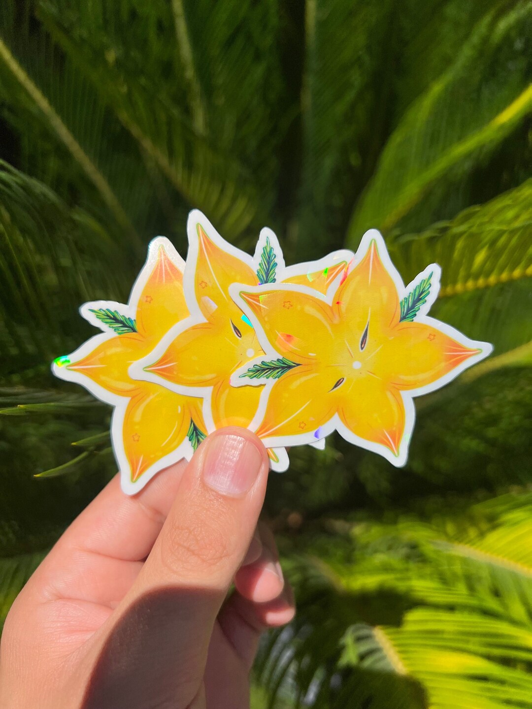 Starfruit Stickers Fruit Cute Sparkle Holographic Sticker Best Friend ...