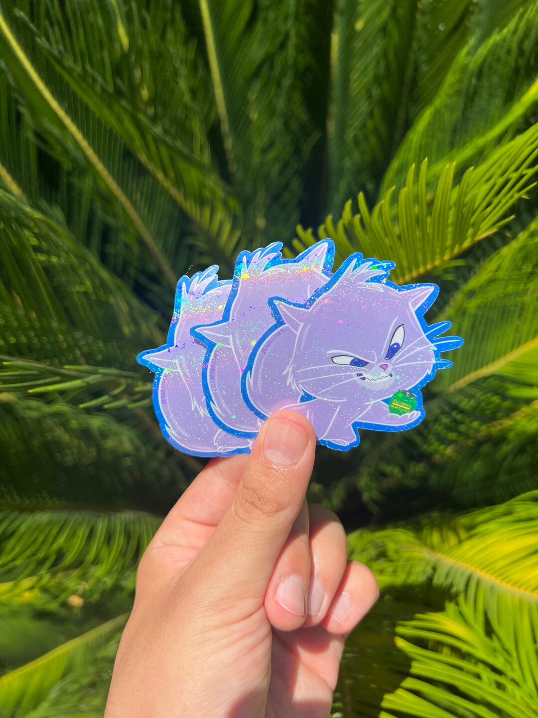 Yzma Cat Stickers Cute Sparkle Holographic Sticker Best - Etsy