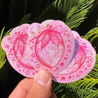 Strawberry Sticker - Glossy Vinyl Sticker | Journal Sticker | Fruit ...