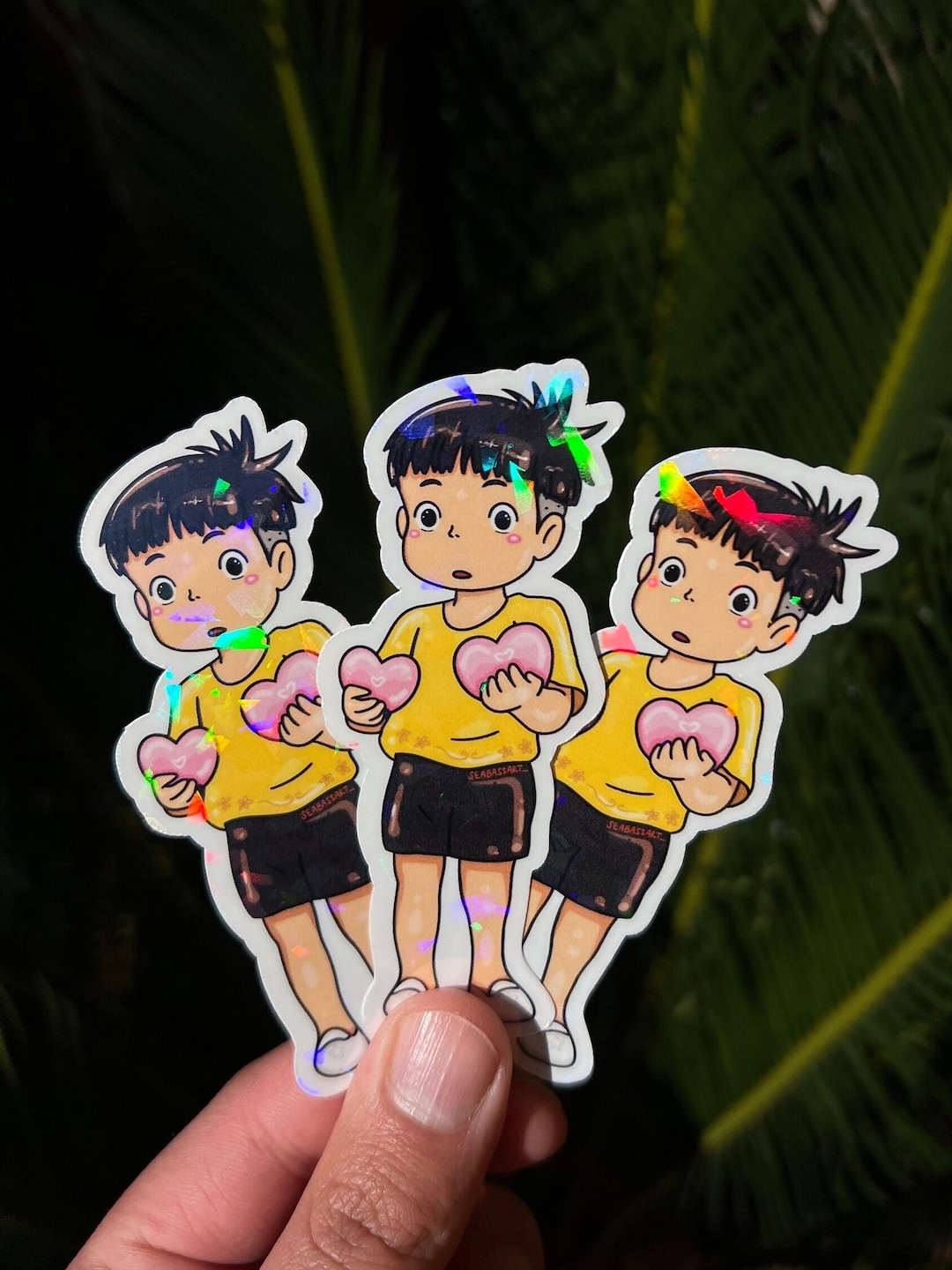 Sosuke Heart Studio Ghibli Stickers Cute Sparkle Holographic Sticker ...