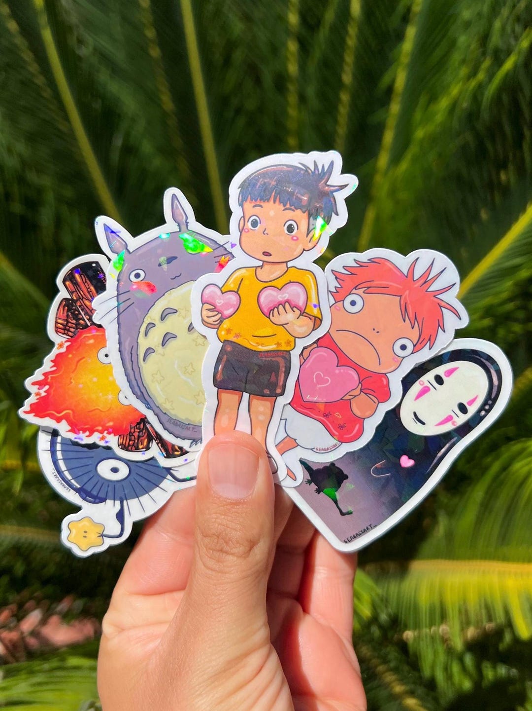 Studio Ghibli Sticker Pack | Cute Sparkle Holographic Sticker | Best ...