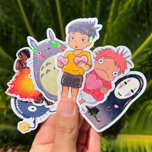 Studio Ghibli Sticker Pack Cute Sparkle Holographic Sticker Best Friend ...