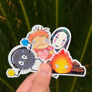 Studio Ghibli Sticker Pack Cute Sparkle Holographic Sticker Best Friend ...