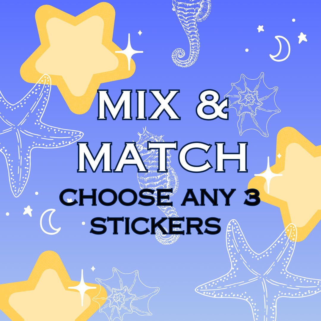 Mix and Match Any 3 Stickers | Bundle Pack | Gifts | Trendy | Aesthetic ...