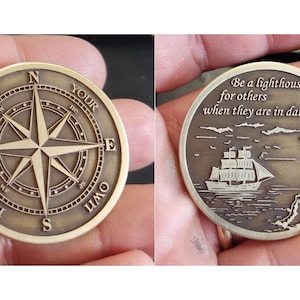 Compass - Wind Rose - EDC Brass Worry / Challenge Coin - Life Wisdom ...