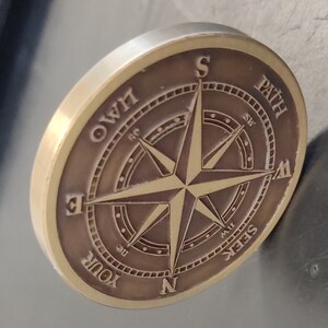 Compass - Wind Rose - EDC Brass Worry / Challenge Coin - Life Wisdom ...