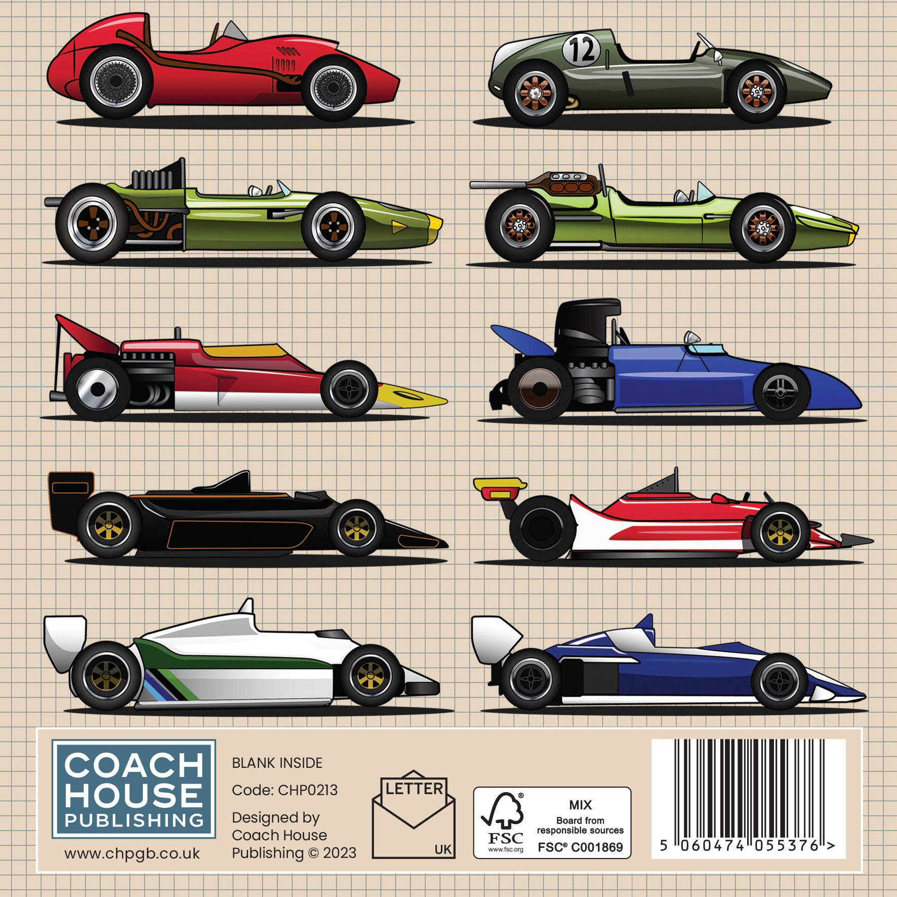 Grand Prix Racing Car Greetings Card 150x150 Blank - Etsy
