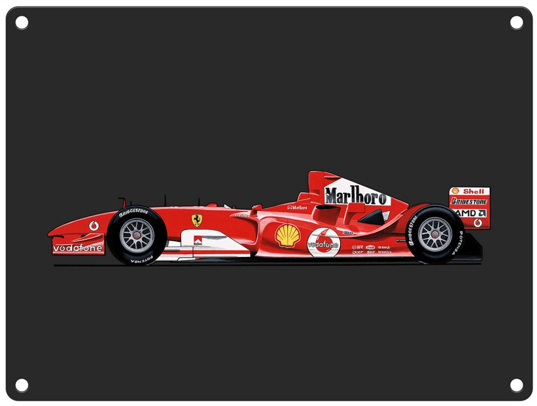 Ferrari Racing Car Metal Sign (15x20cm) - Etsy