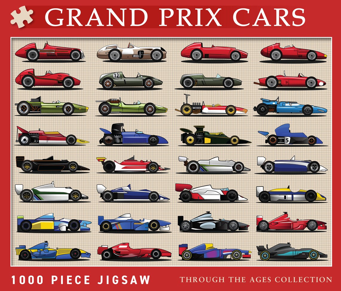 Grand Prix Racing Cars 1000-piece Jigsaw Puzzle - Etsy