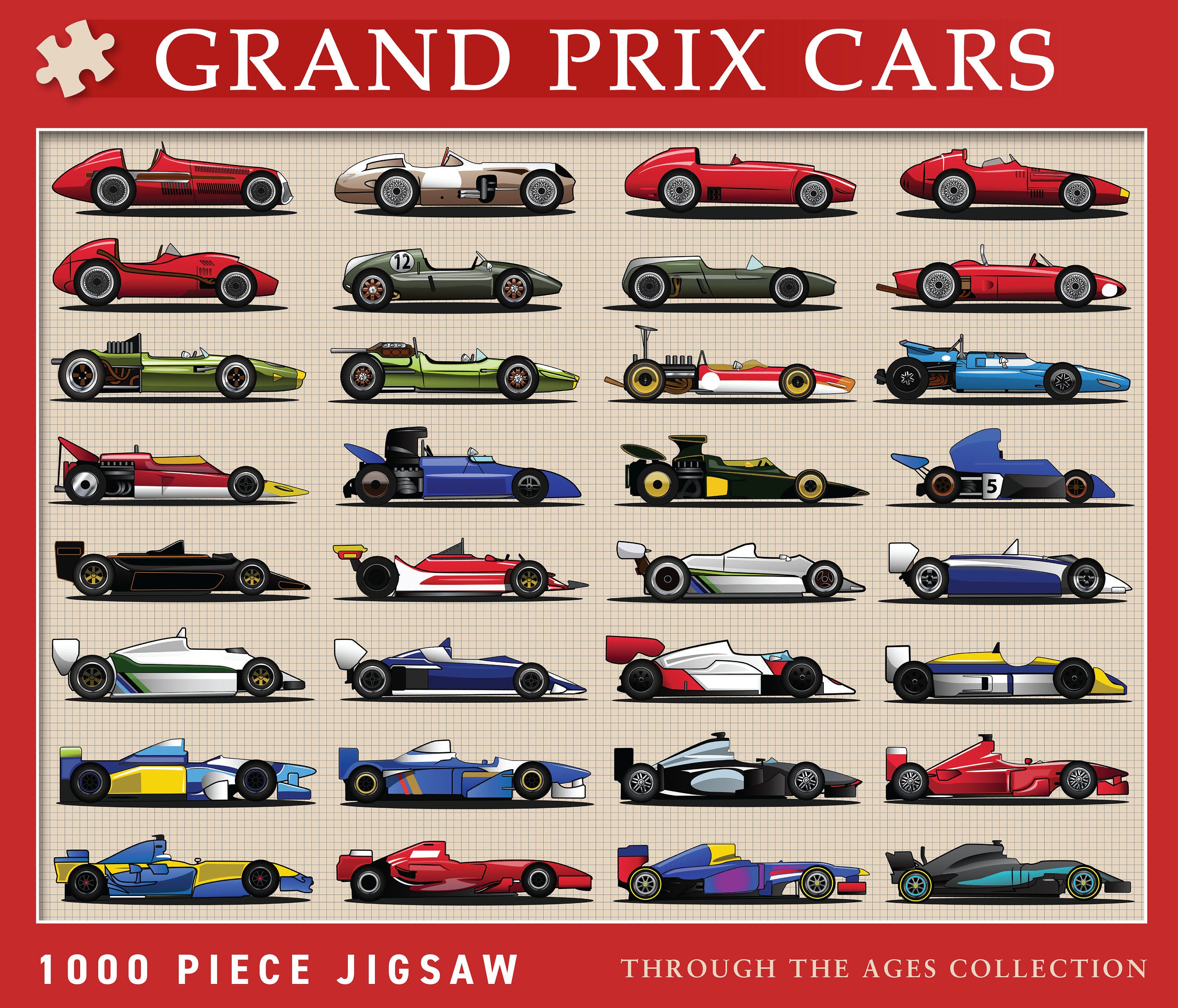 Grand Prix Racing Cars 1000 Piece Jigsaw Puzzle. Perfect Gift for Grand ...