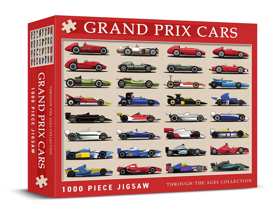 Grand Prix Racing Cars 1000 Piece Jigsaw Puzzle. Perfect Gift for Grand ...