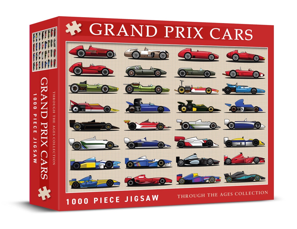 Grand Prix Racing Cars 1000 Piece Jigsaw Puzzle. Perfect Gift for Grand ...