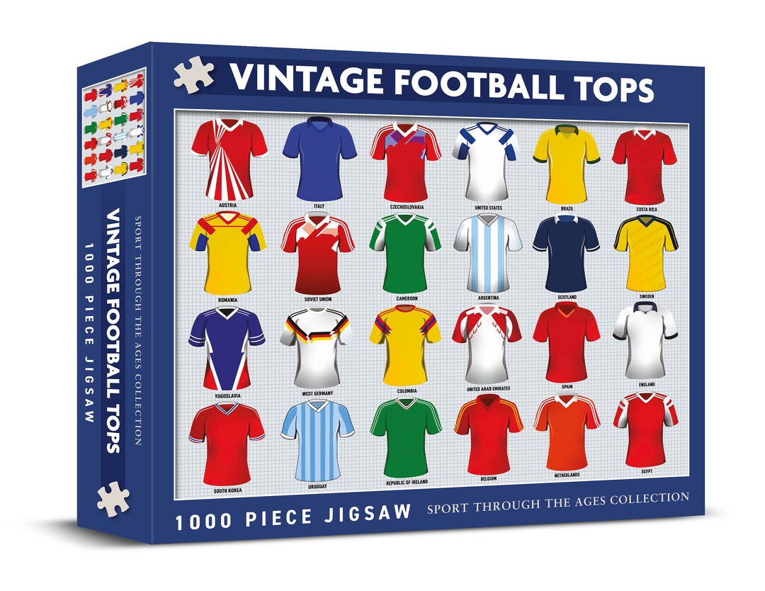 Vintage Football Tops 1000 Piece Jigsaw Puzzle - Etsy
