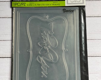 THANK YOU Banner Darice Embossing Folder 4.25x5.75 Scrapbook - Etsy