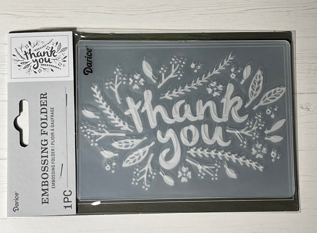 Thank You Floral Embossing Folder by Darice - Etsy