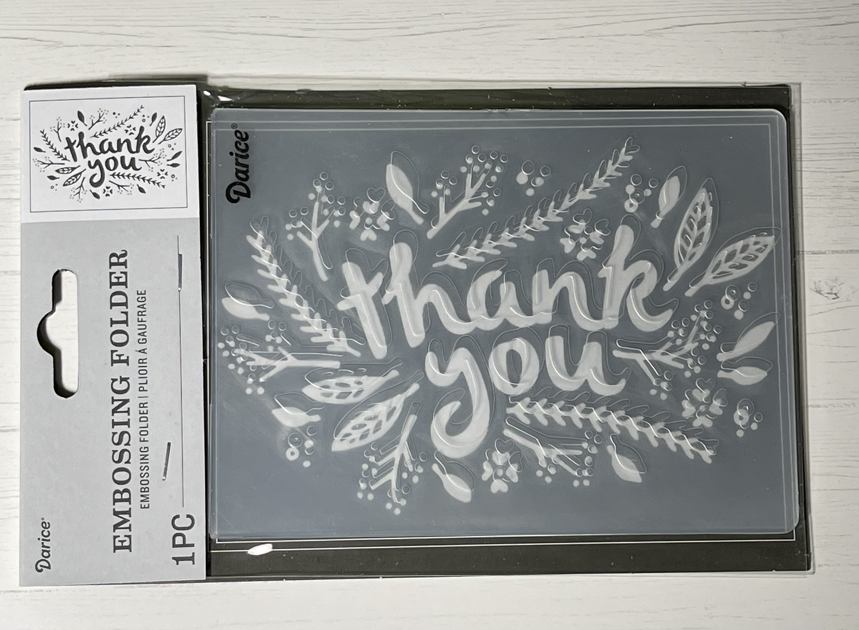 Thank You Floral Embossing Folder by Darice | Etsy