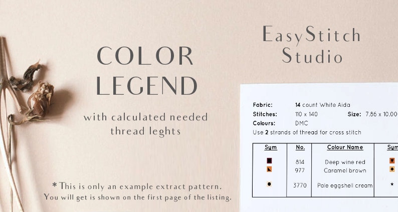 Blue Floral Cross Stitch Pattern: Modern Folk Embroidery (PDF Pattern ...
