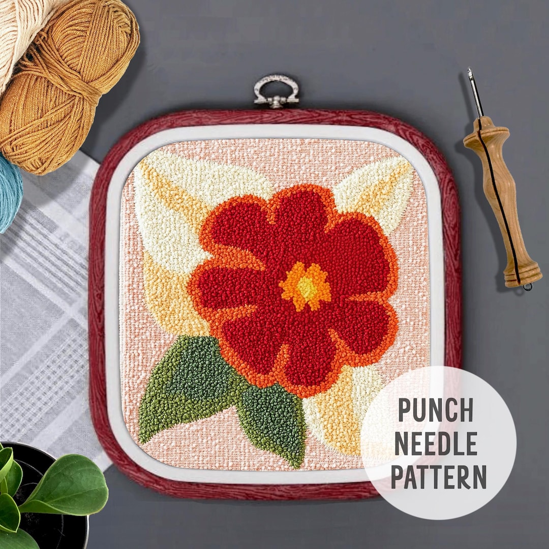 Punch Needle Pattern, Digital Download, Cute Boho Floral Stitch PDF ...