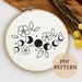 Moon Phases Hand Embroidery Pattern: Whimsical Celestial Design, Hoop ...