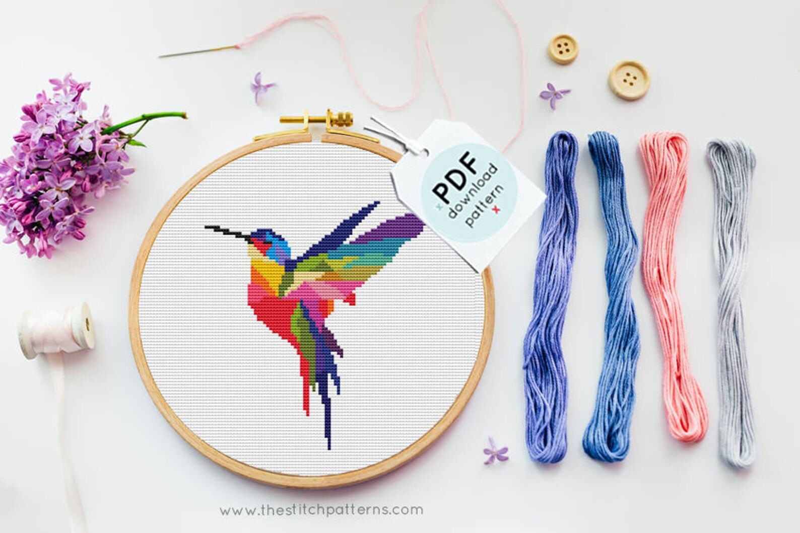 Hummingbird Pattern Embroidery Easy Cross Stitch Small - Etsy