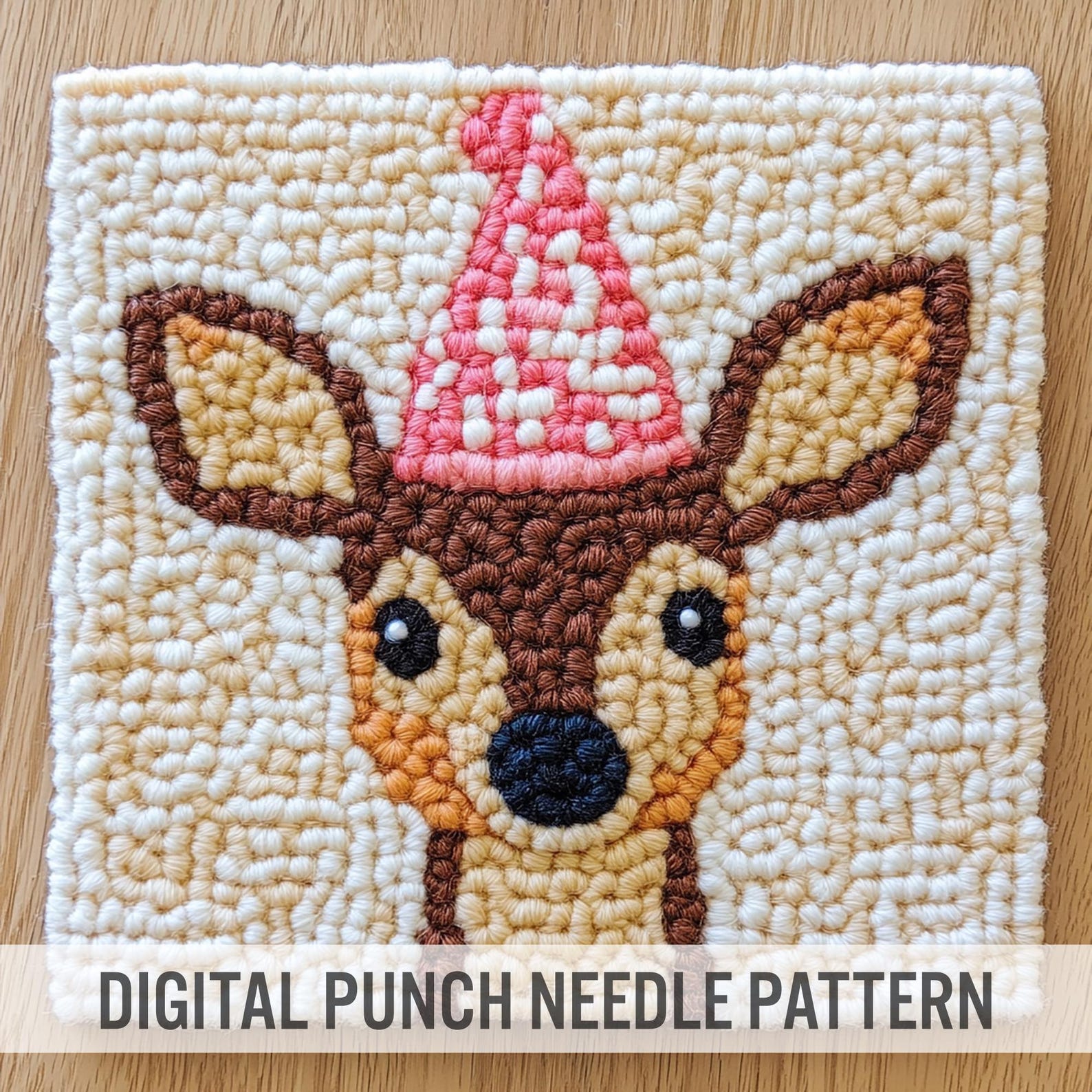 Party Deer Punch Needle Pattern: DIY Nursery Decor (PDF Download) - Etsy