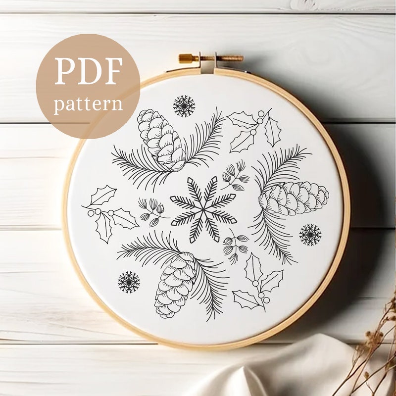 Pine Cone Embroidery - Etsy