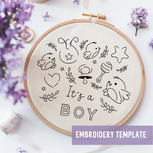 Baby Hand Embroidery Designs Boy - Etsy