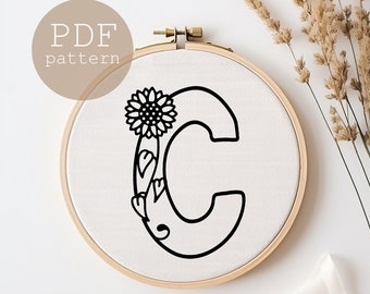 Alphabet Letters, Embroidery Bundle , Hand Embroidery Patterns ...