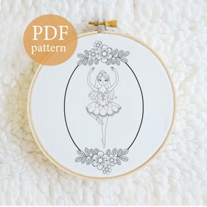 Ballerina Embroidery Pattern, Dancer Dance Ballet, Dancing Women ...