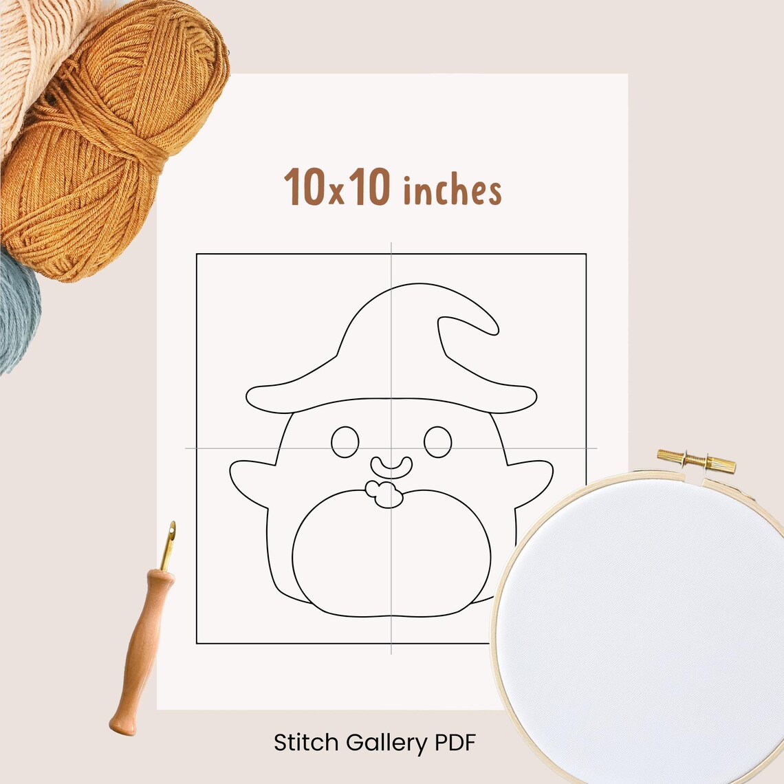 Pumpkin Ghost Punch Needle Pattern: Fall Halloween Embroidery (PDF) - Etsy
