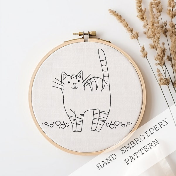 Kitty Hand Embroidery - Etsy