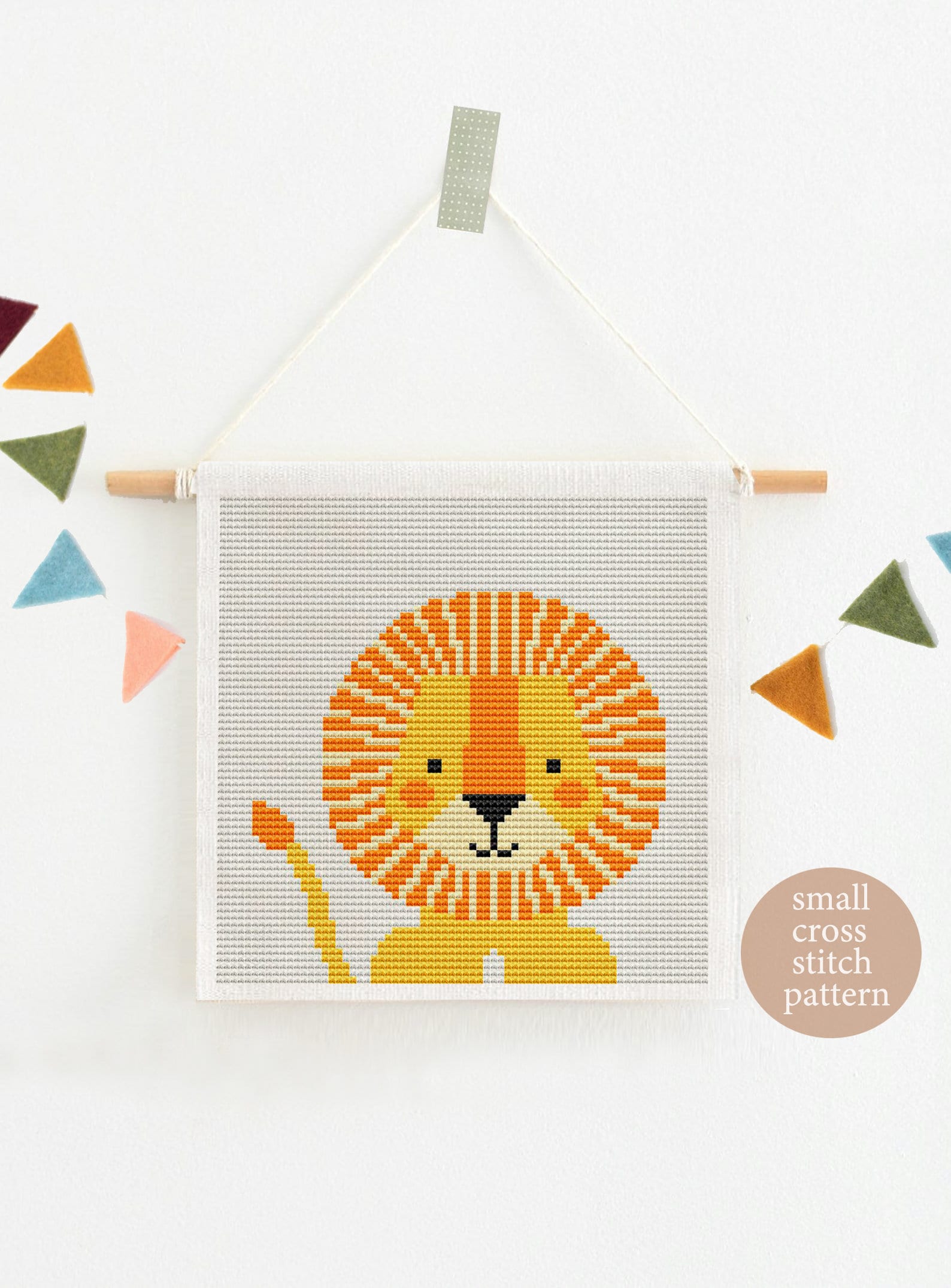 Lion Cross Stitch Pattern,instant Download, Animal Cross Stitch, Mini ...