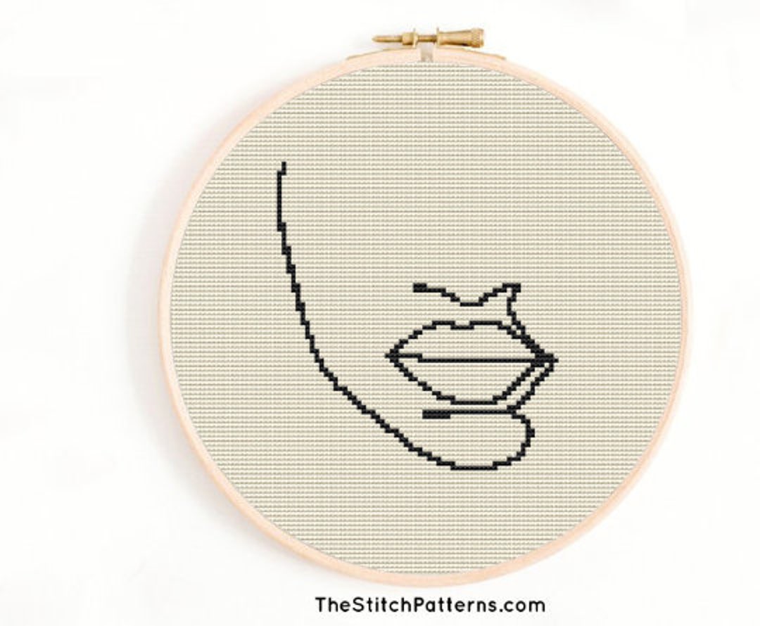 Face Shape Counted Cross Stitchfaces Embroidery Patternface - Etsy