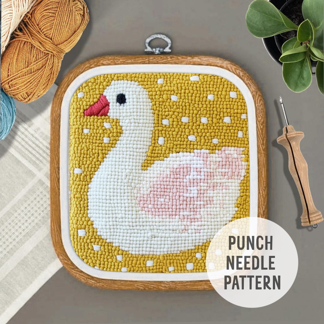 Quack Quack Duck Punch Needle Pattern, Punch Needle, Beginners Friendly ...