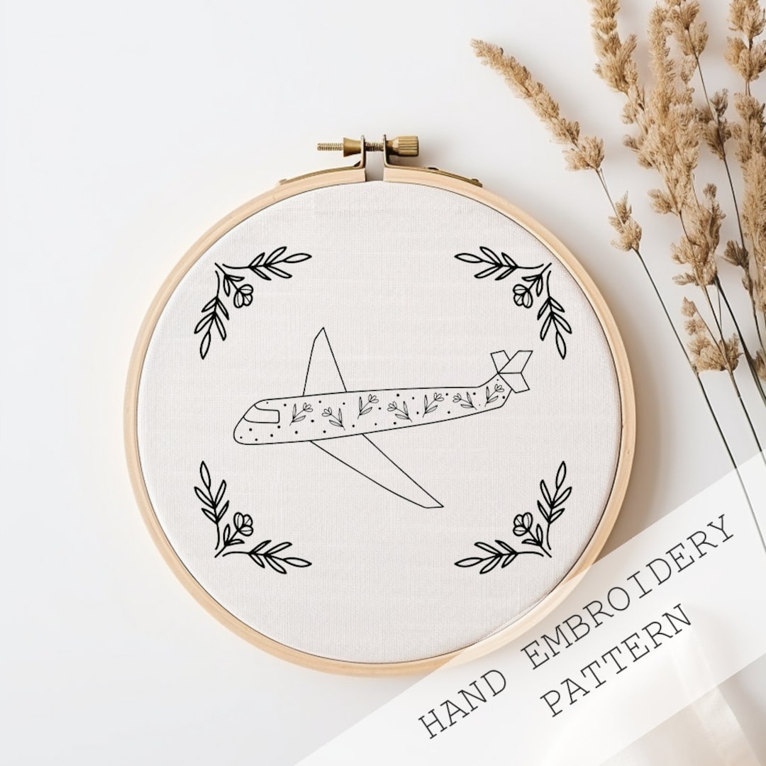 Set of 3 Travel Embroidery Designs, Travel Embroidery Ornaments, DIY ...