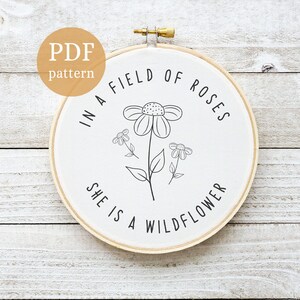 Inspirational Quotes Embroidery, Pdf Embroidery Pattern, Embroidery ...