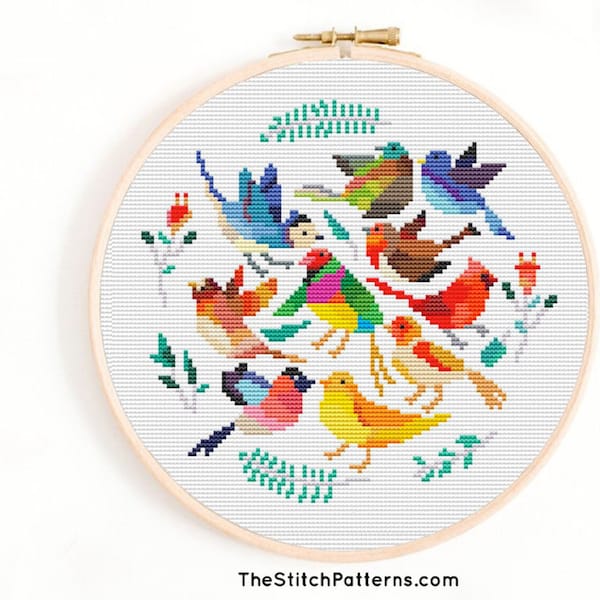 Bird Cross Stitch Pattern - Etsy