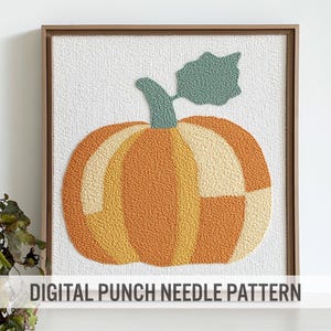 Pumpkin Punch Needle Pattern PDF, Fall Punch Needle , Swirly Pumpkin, Halloween, Thanksgiving ...