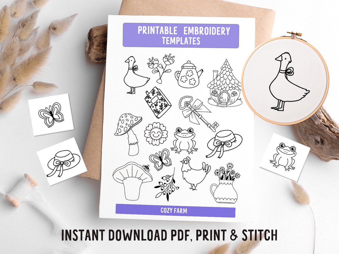 Farm Stick and Stitch Embroidery File, Floral Embroidery, Western ...