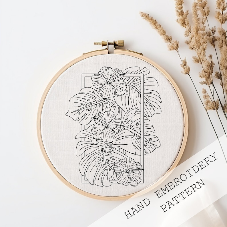 Beginner Floral Embroidery Pattern, DIY Modern Design (PDF Pattern) - Etsy