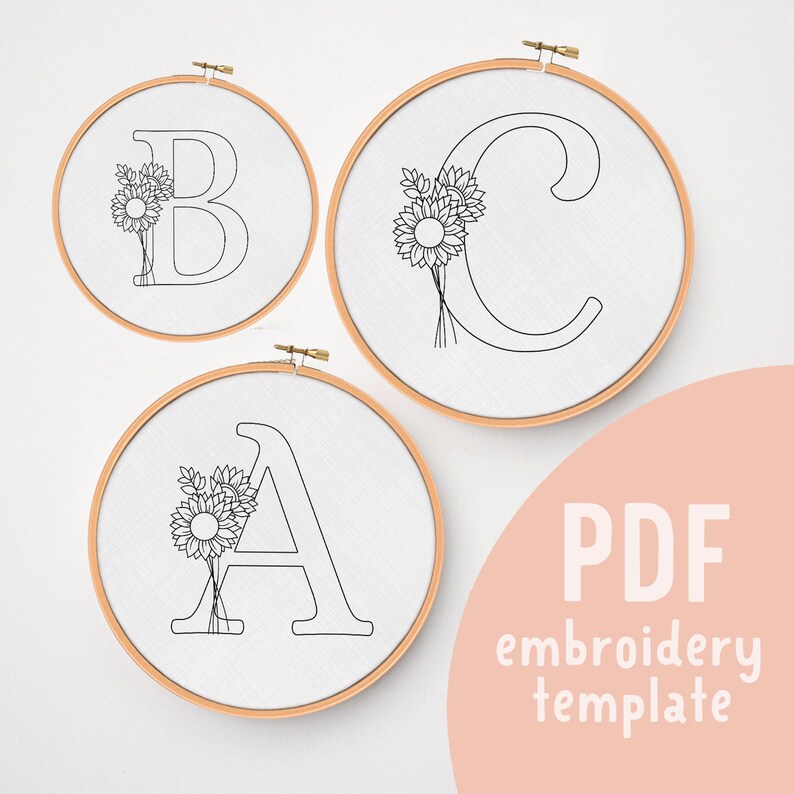 Letter Embroidery Pattern for Beginner Hand Embroidery - Etsy