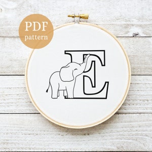 Complete Alphabet Embroidery Pattern Animal Embroidery - Etsy