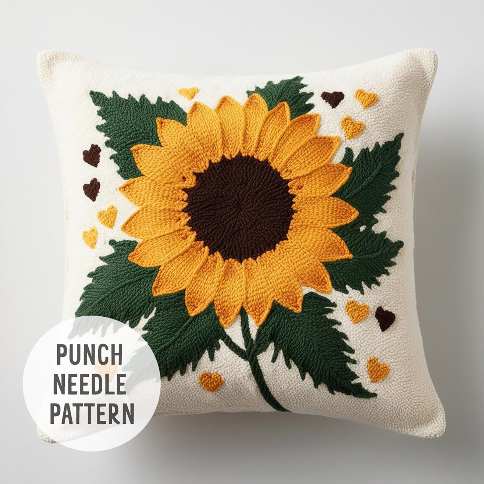 Floral Punch Needle Pattern Set: DIY Spring Embroidery, Textured Art ...
