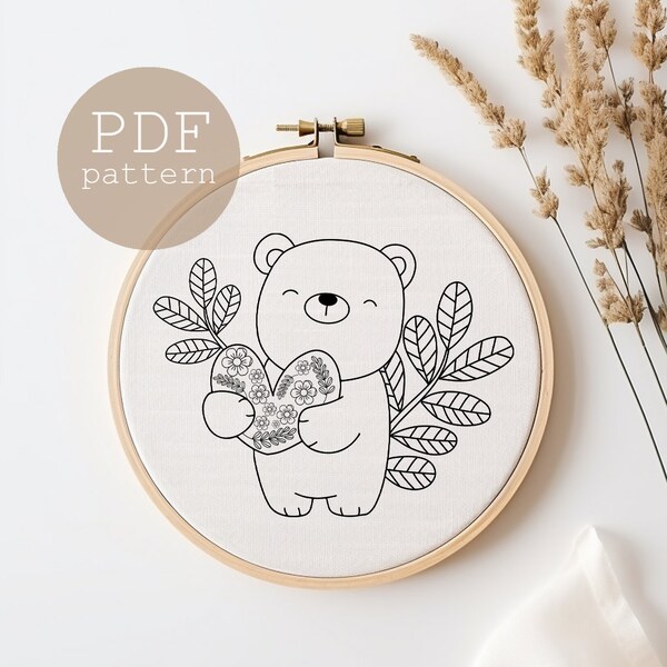 Bear Embroidery - Etsy
